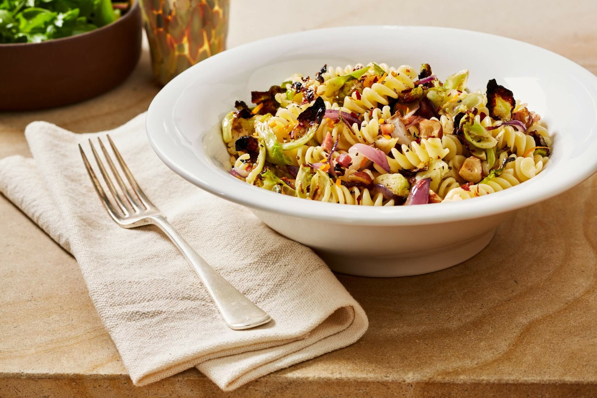Rustic Pasta with Charred Brussels-Sprout Leaves, Pancetta, and Butter ...