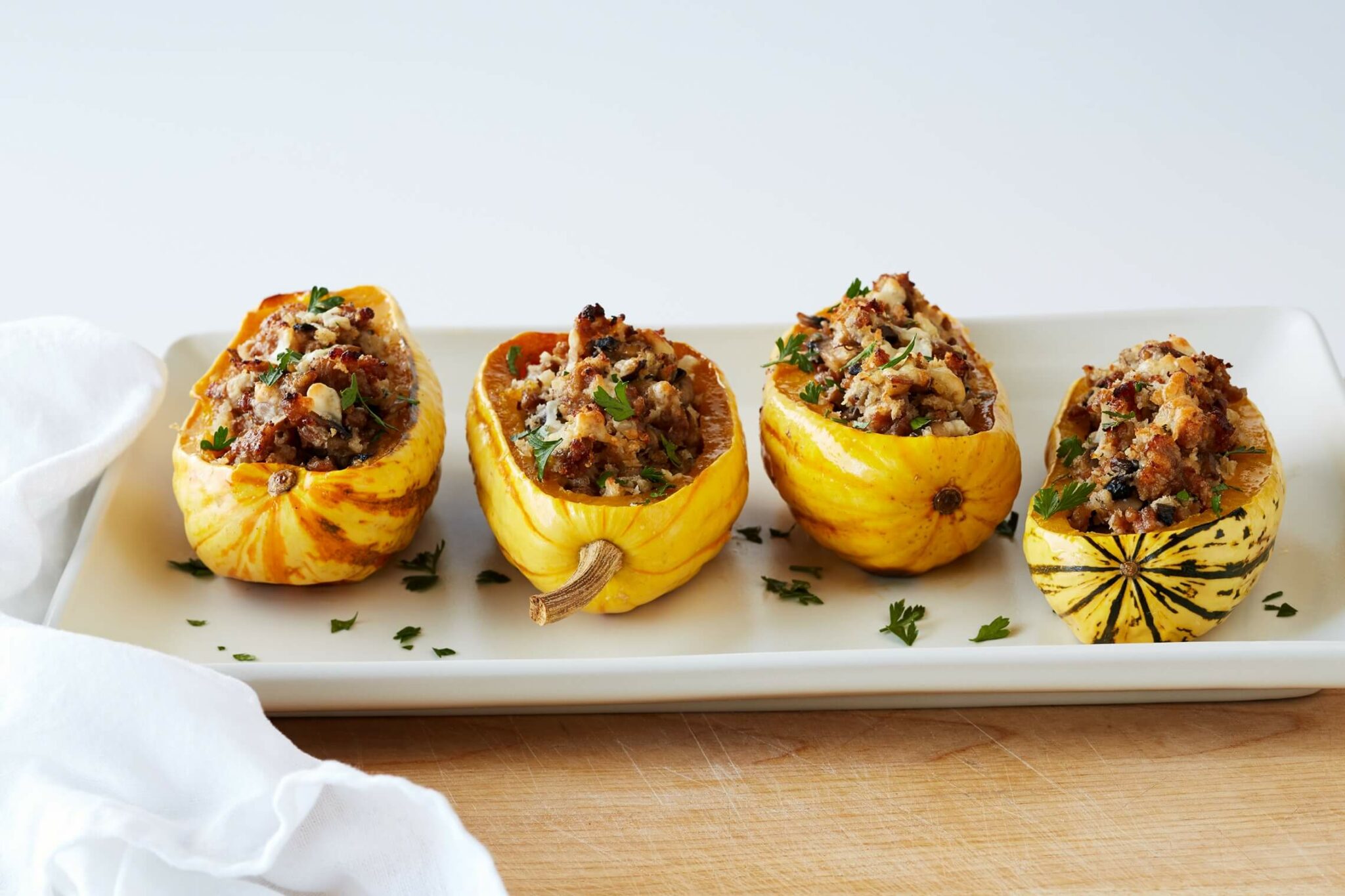 Sausage and Mushroom Stuffed Squash - Challenge Dairy